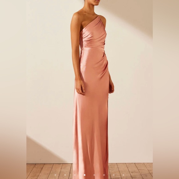Shona Joy | Dresses | Shona Joy La Lune Asymmetrical Gathered Maxi ...